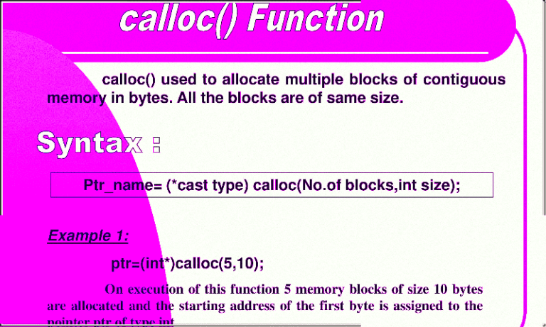 Ejemplos de Programación en C y C++ con la Función calloc()